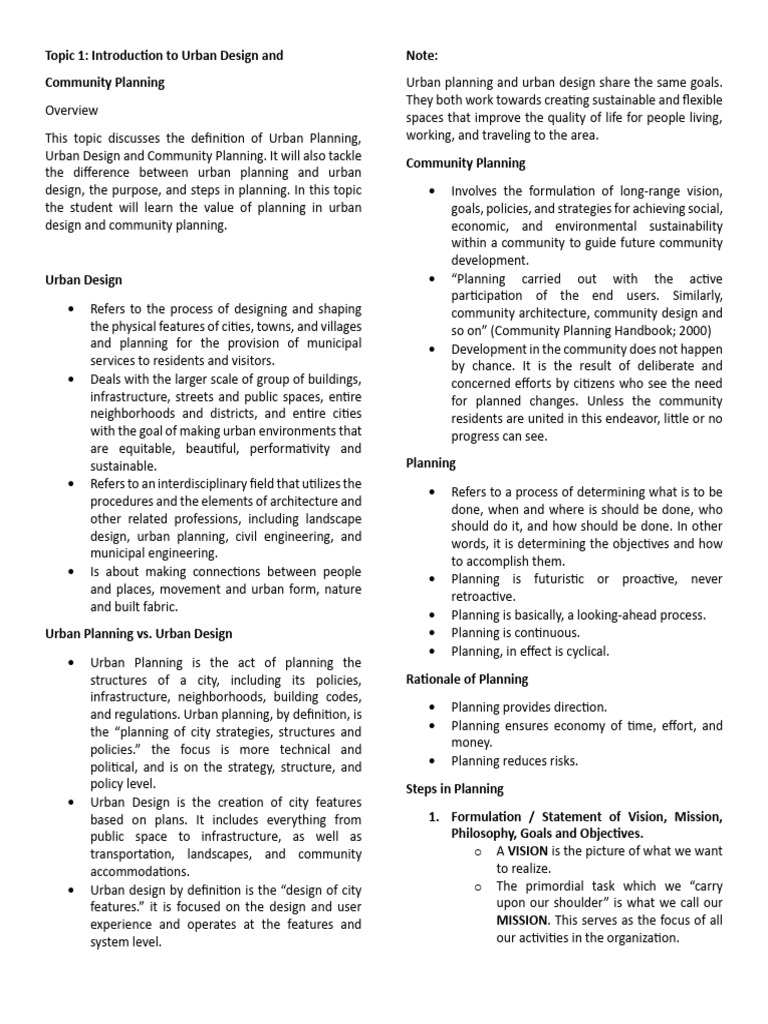 Architectural Planning - Topic 1 | PDF