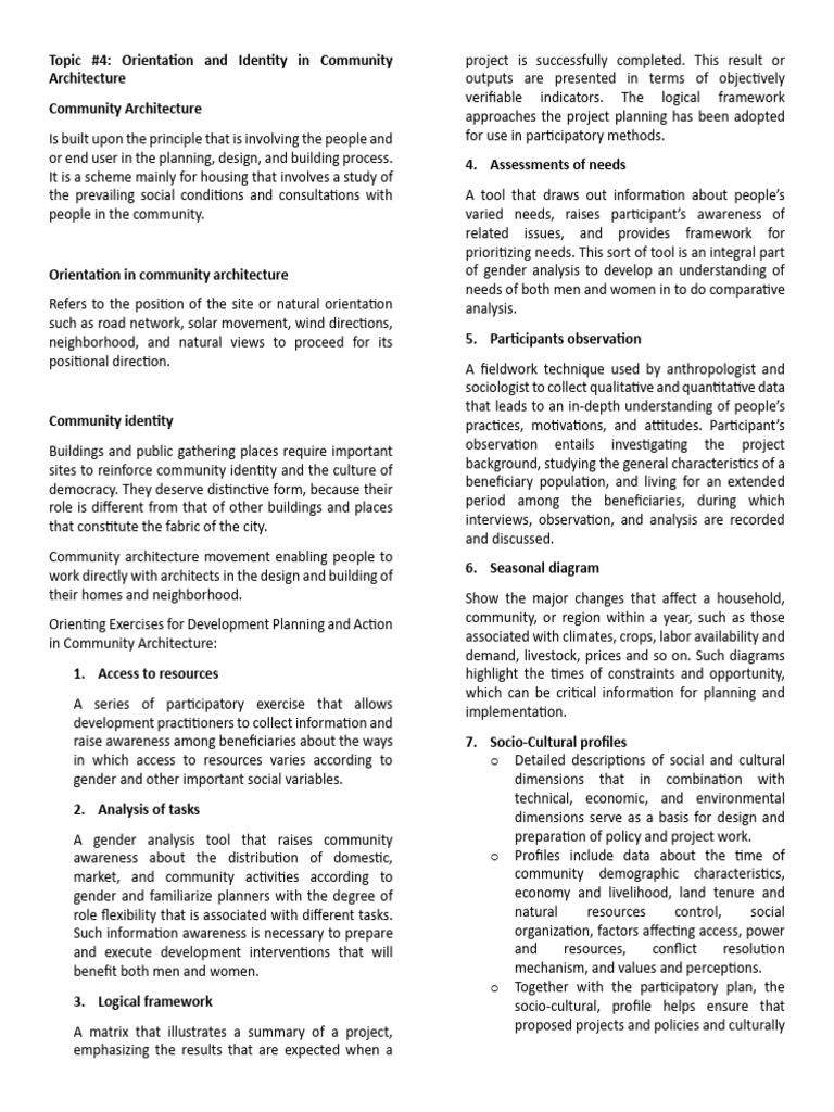 Architectural Planning - topic 4-10 | PDF