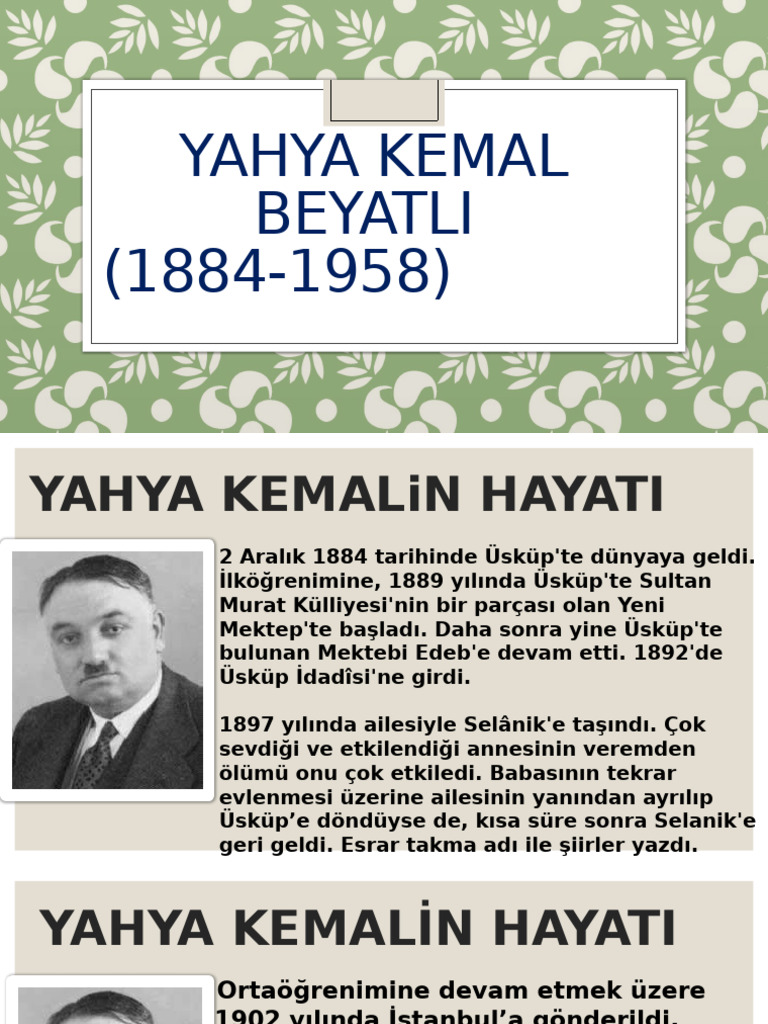 Yahya Kemal Beyatli | PDF