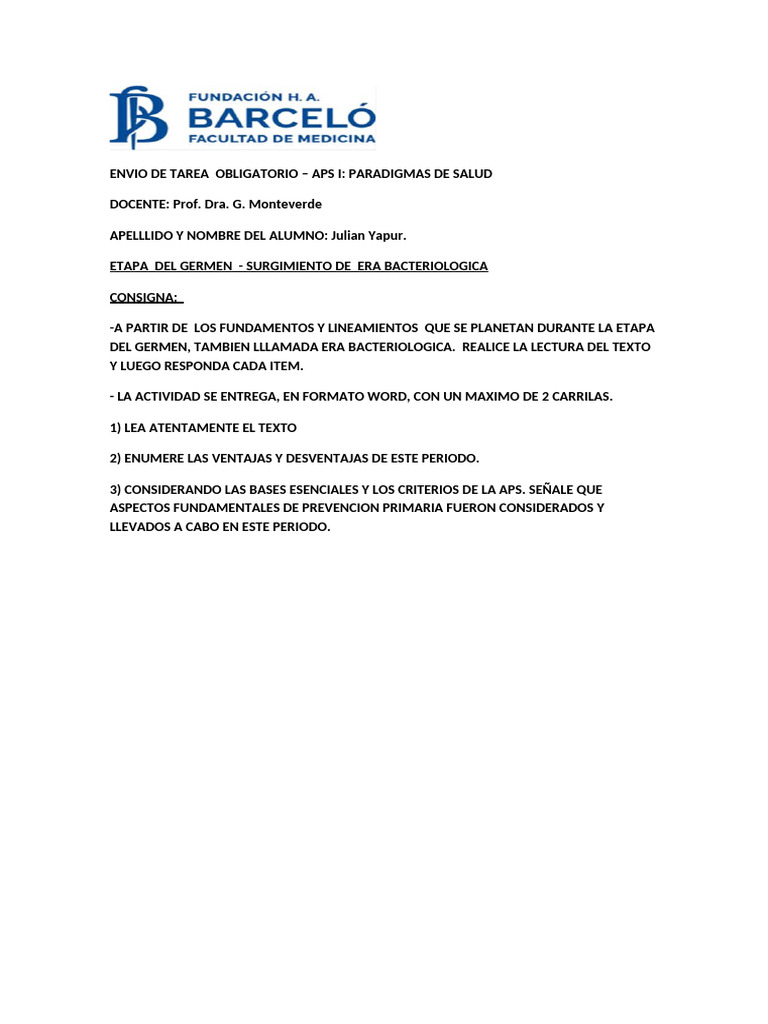 ACTIVIDAD APS 1 Paradigmas de Salud Yapur | PDF