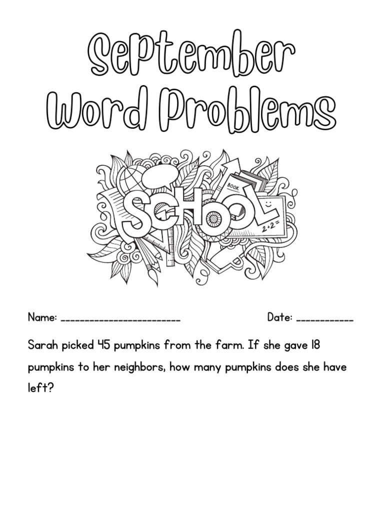 September Word-Problems | PDF