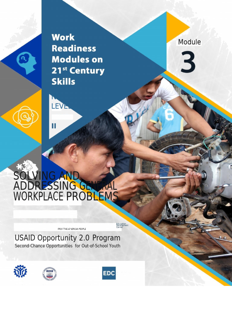 Module 3 - NC II - Solving and Addressing General Workplace Problems ...