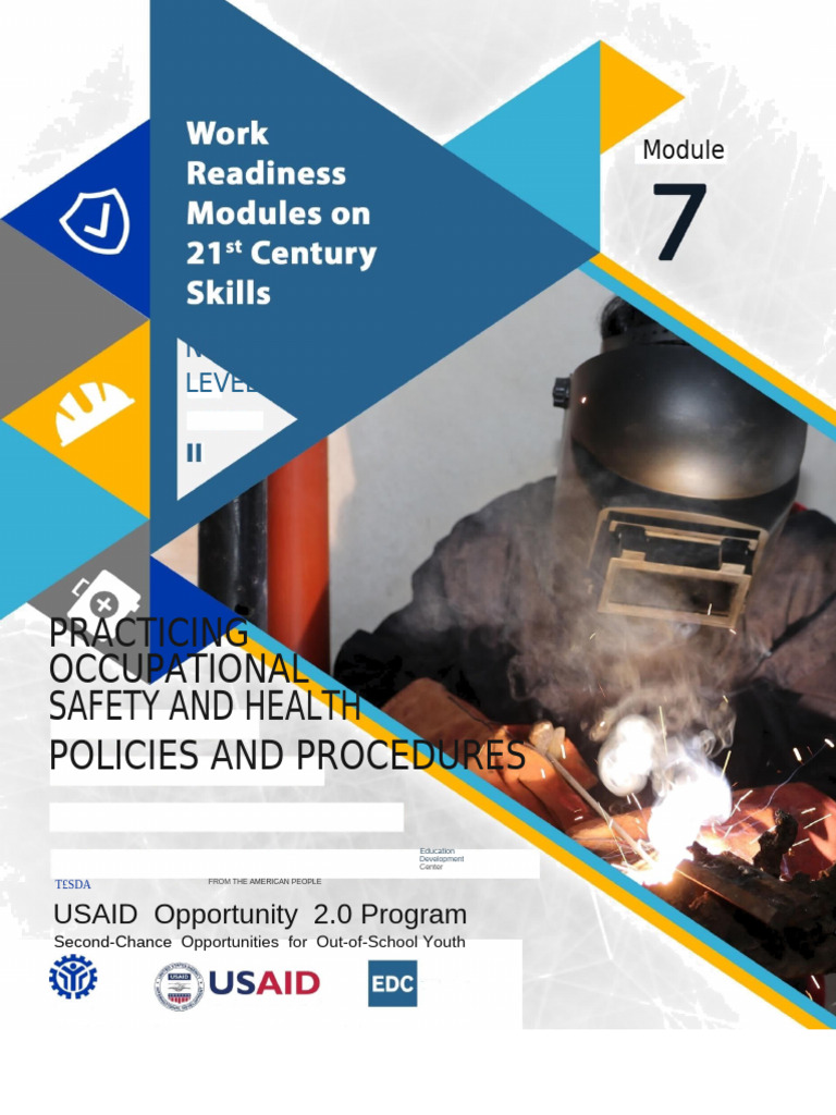Module 7 - NC II - Practicing OSH Policies and Procedures - Final | PDF