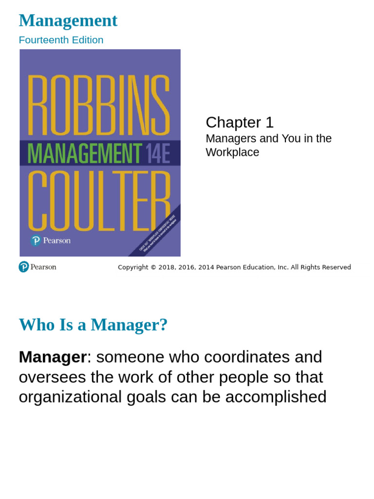 CHAPTER 1 Managers and You in Workplace | PDF