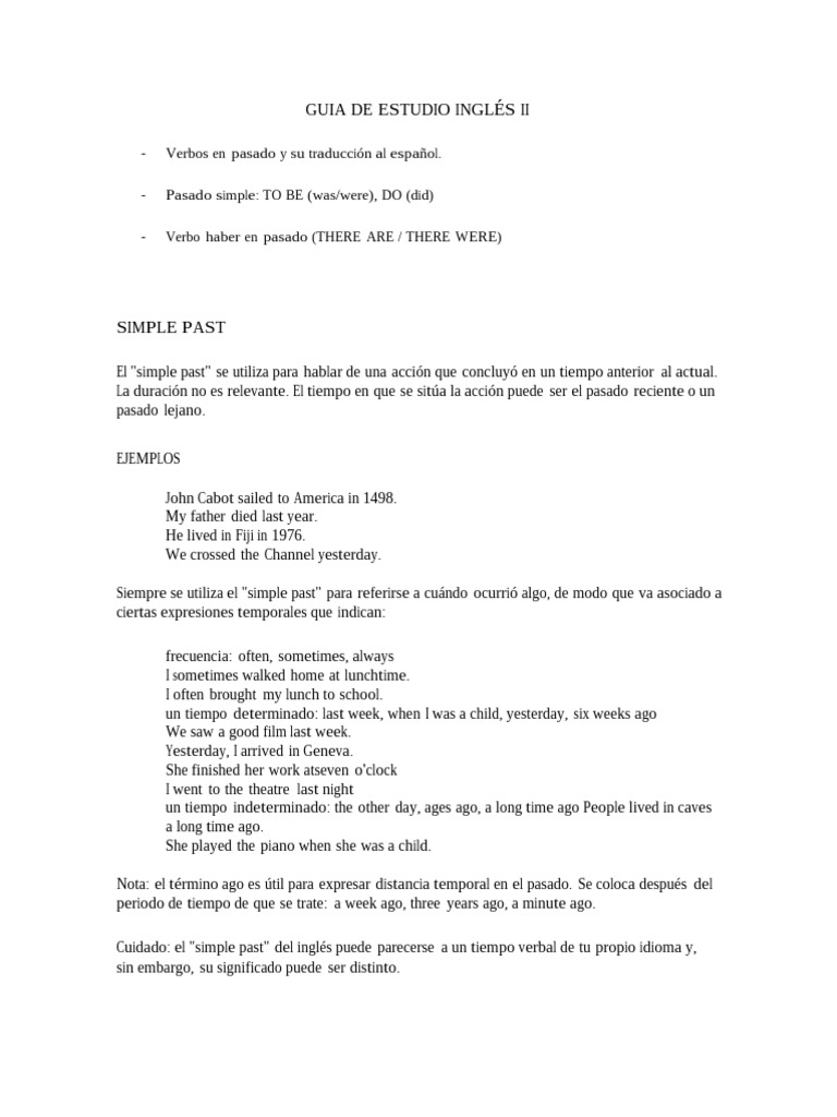 GUIA DE ESTUDIO INGL Alejandro1 | PDF