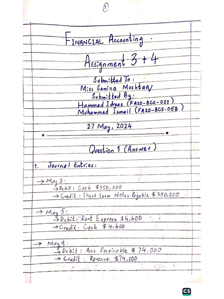 FA Assg 3+4 Part 1 | PDF