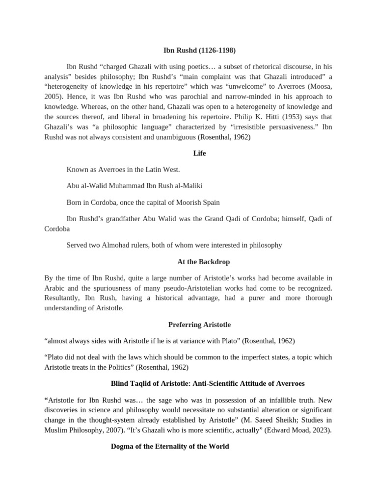 Ibn Rushd | PDF