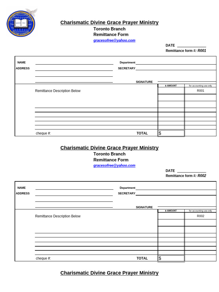 Remittance Form | PDF