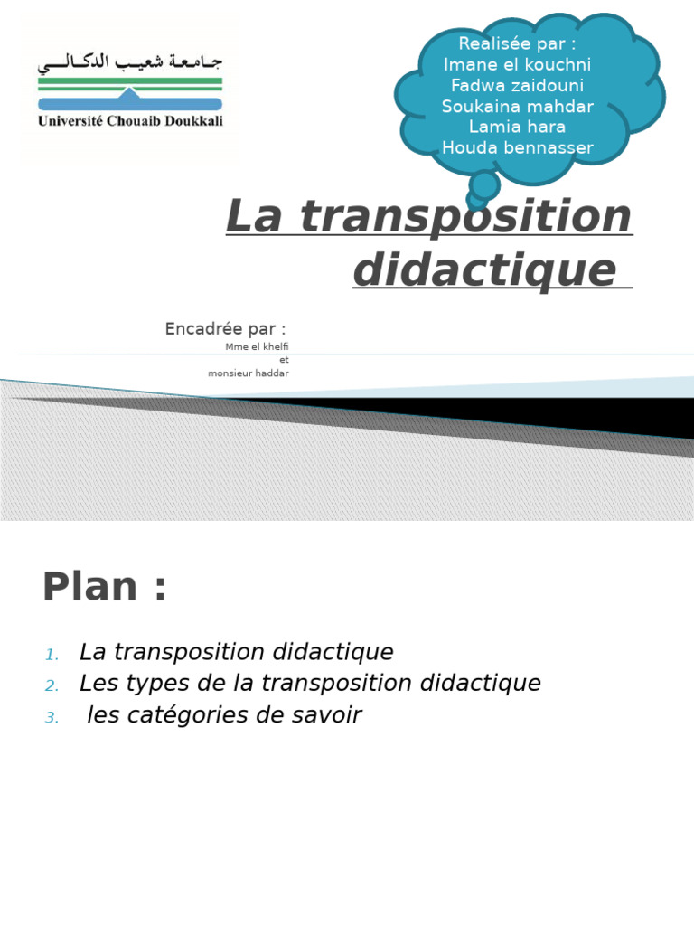 La Transposition Didactique 1 | PDF