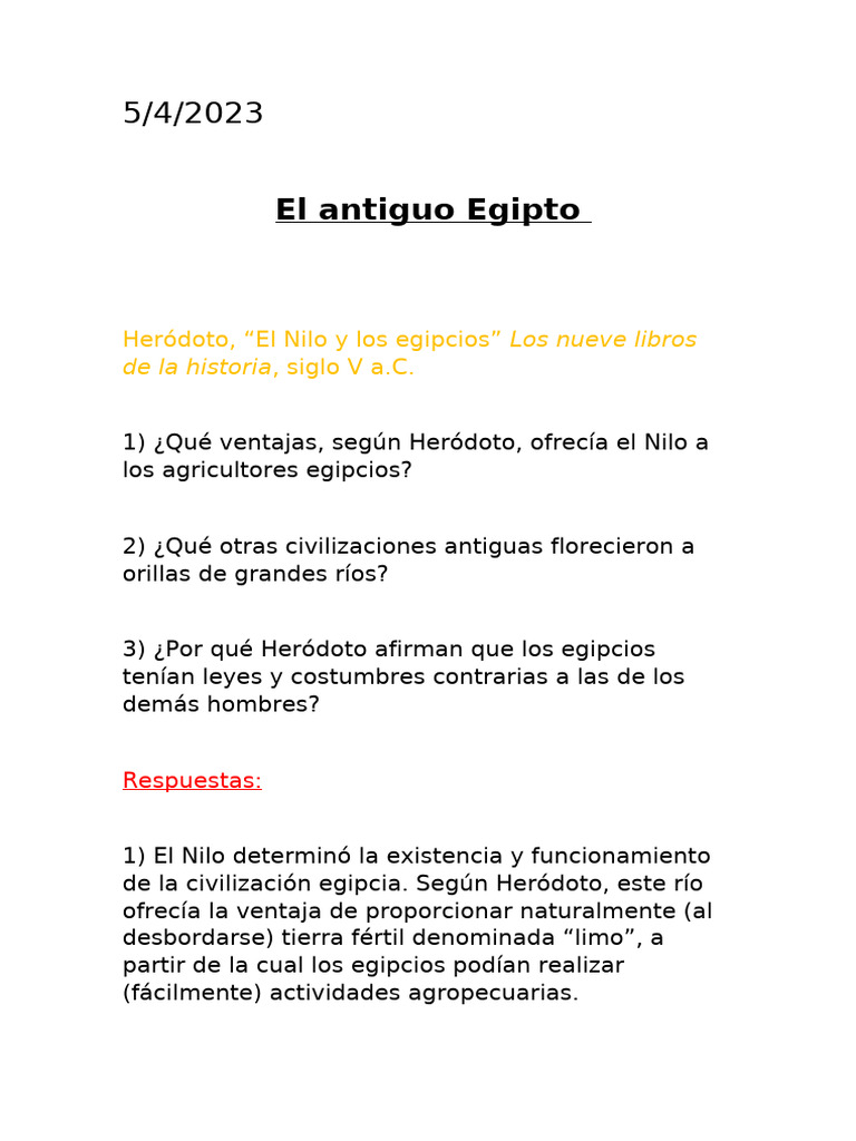 El antiguo egipto (2) | PDF