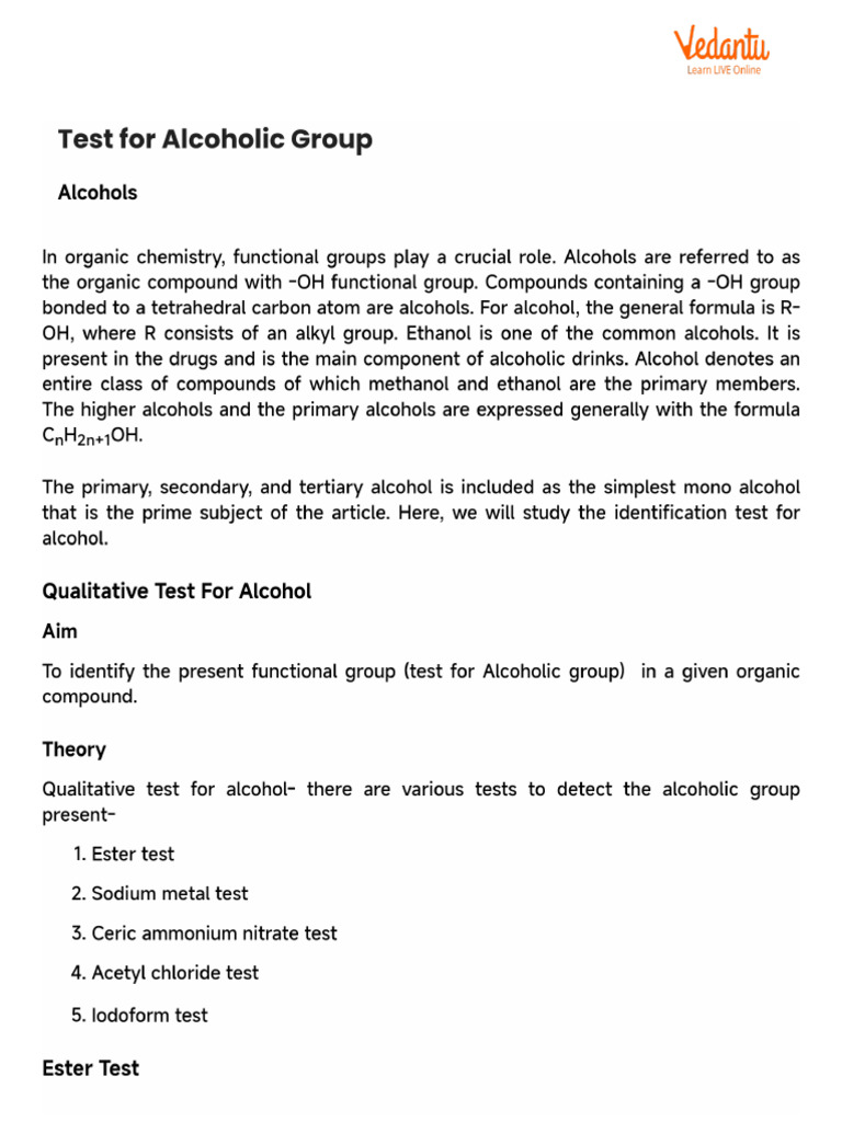 Test For Alcoholic Group | PDF