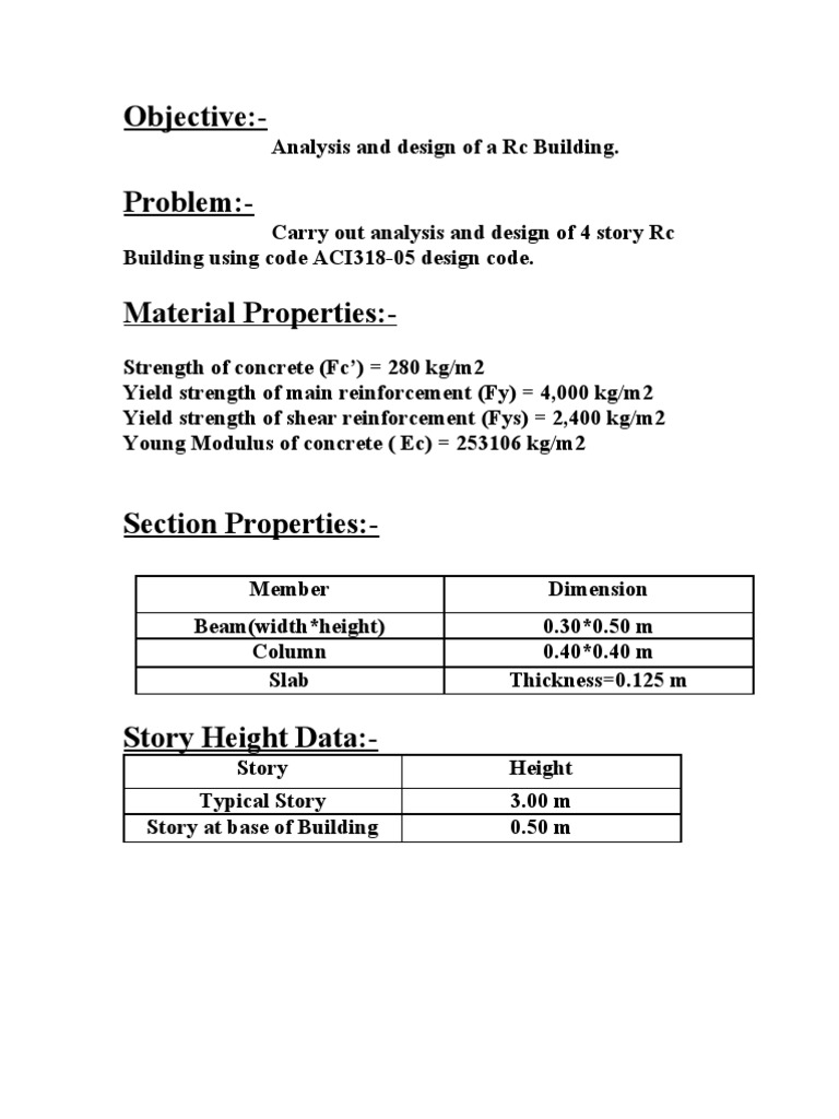 RC Building Design and Analysis Guide | PDF
