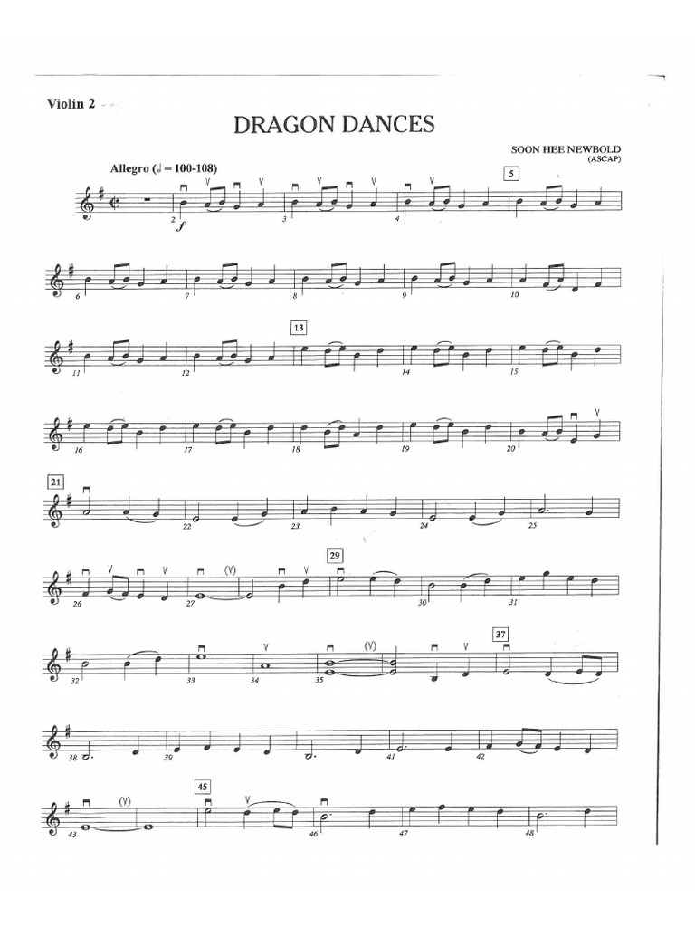 Violin II - Dragon - Dances | PDF