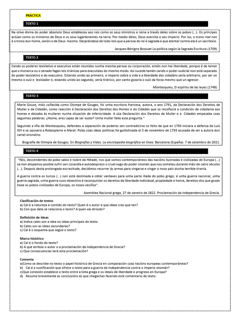 Práctica Comentario de Texto | PDF