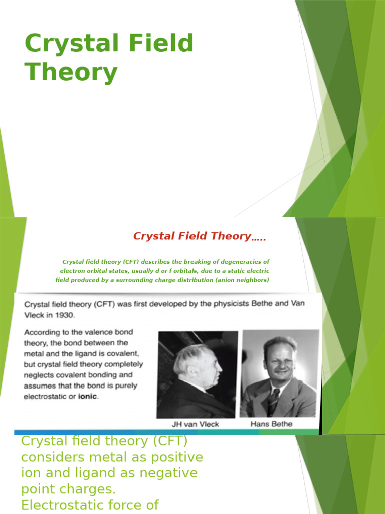Final Crystal Field Theory | PDF