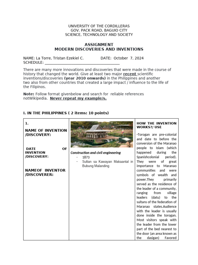 Assignment Modern Discoveries and Inventions-4 | PDF