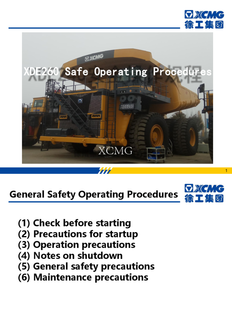 03-XDE260 Driving safety rules 驾驶安全操作规程-EN | PDF