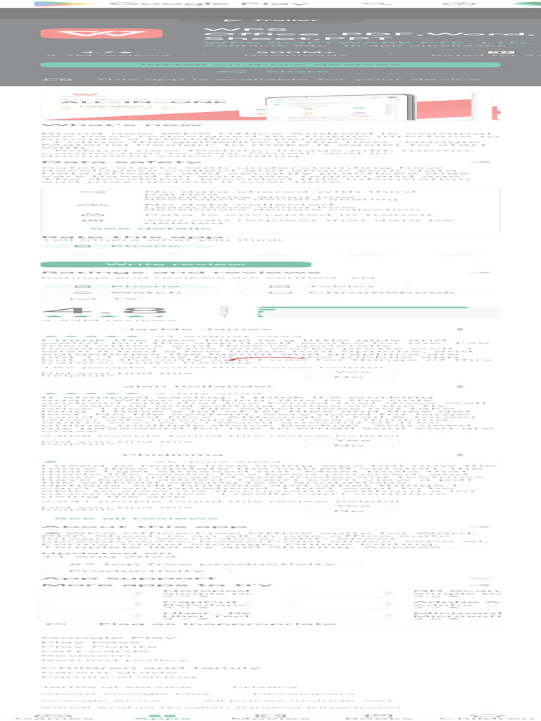 WPS Office-PDF, Word, Sheet, PPT - Apps On Google Play | PDF | Mobile App | Microsoft Word