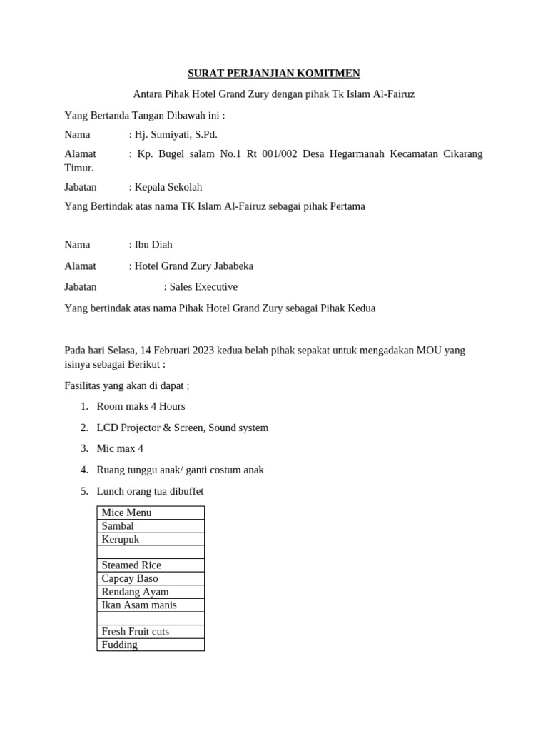 Mou Hotel Grand Zury | PDF