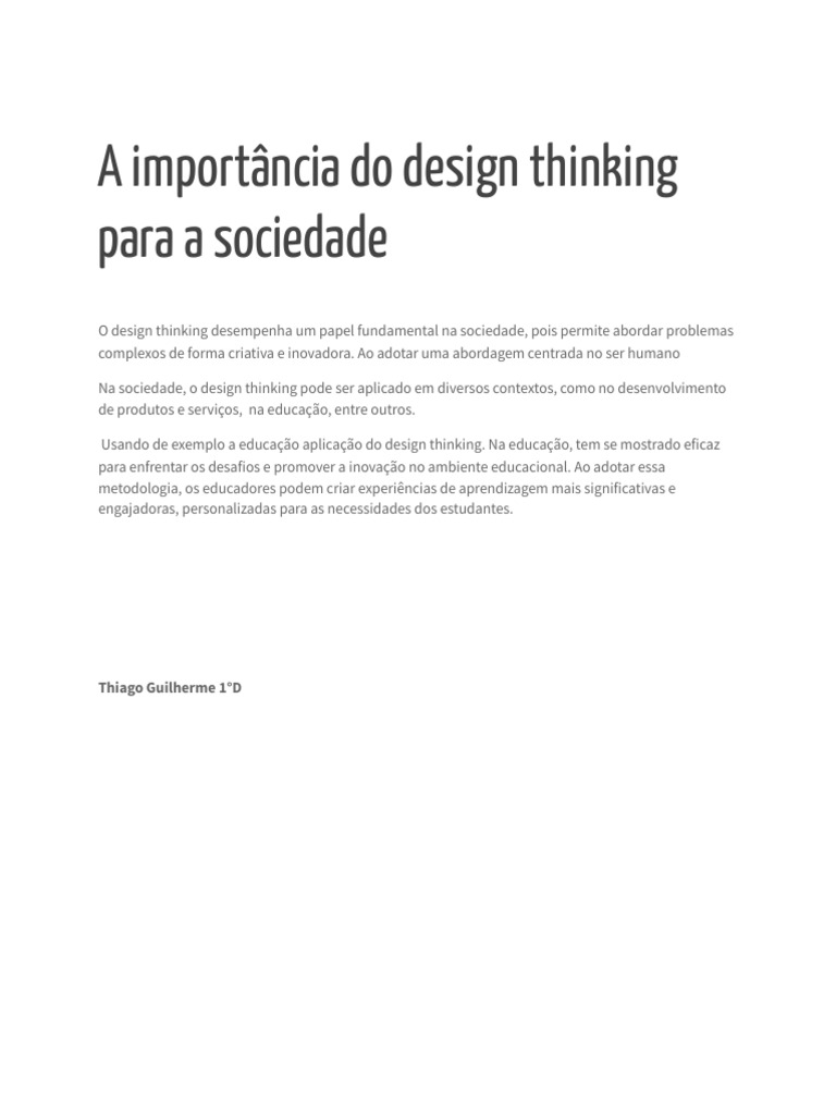 Design Thinking - 1 | PDF