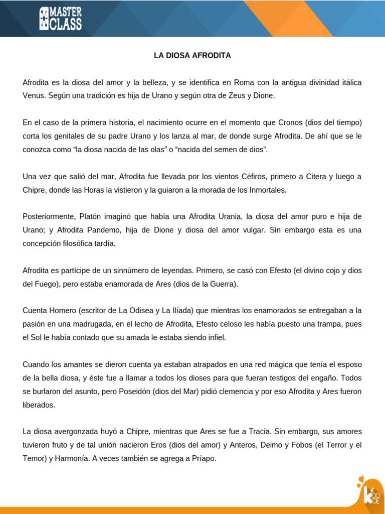 Afrodita LECTURA | PDF