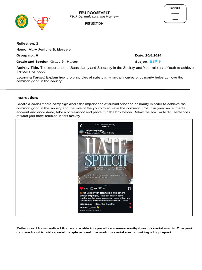 REFLECTION 2 - What I Have Realized! | PDF