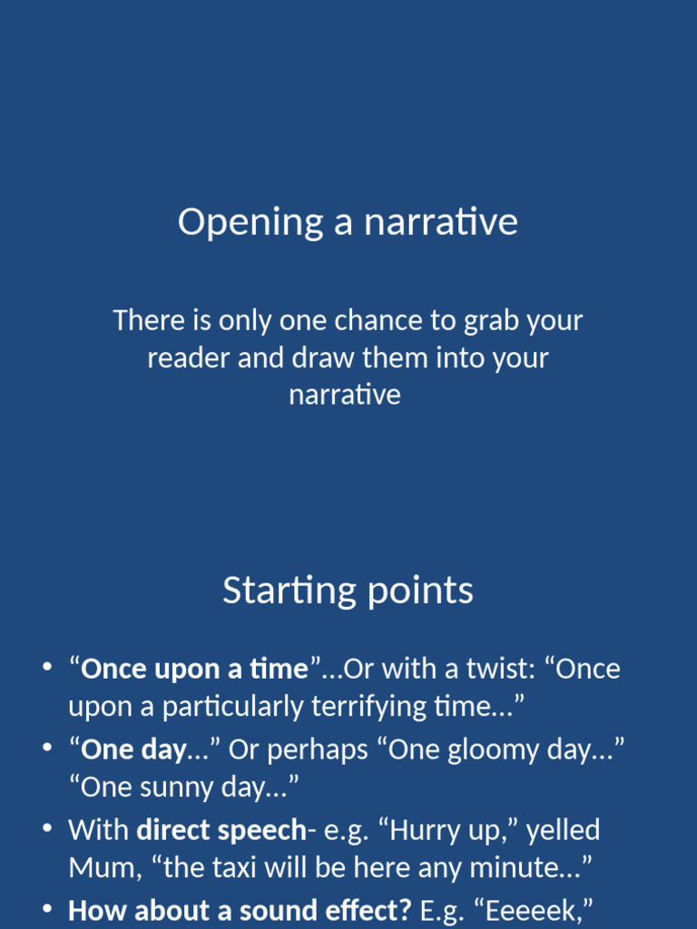 Engaging Narrative Openings Guide | PDF
