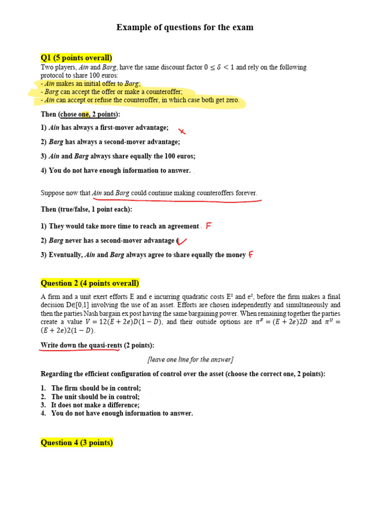 Example of Questions | PDF