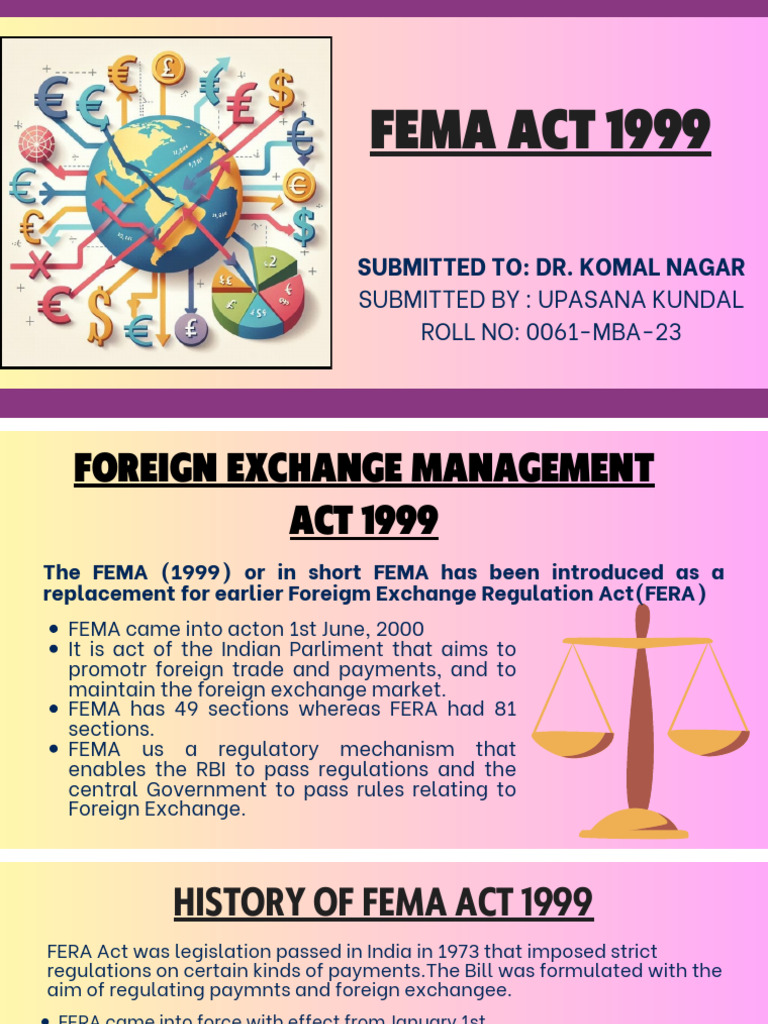 Fema Act 1999 | PDF