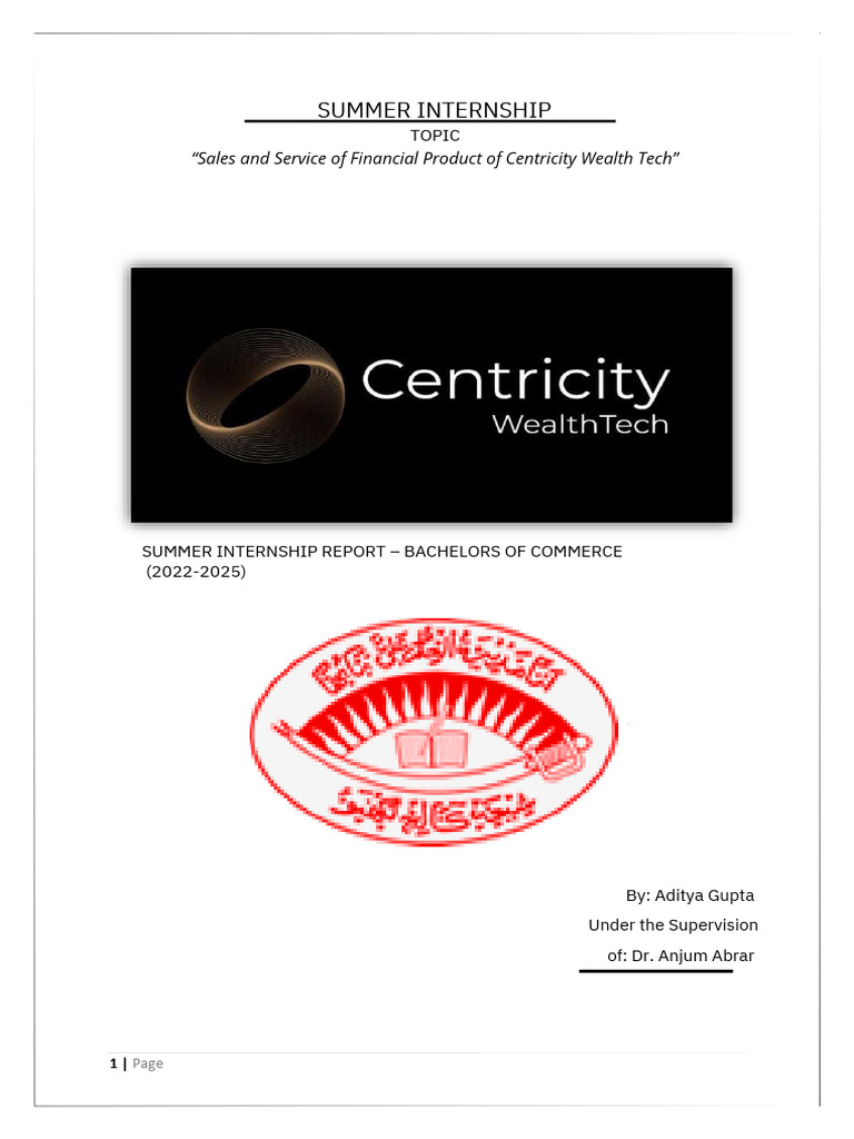 SIP - Report - Aditya Gupta | PDF