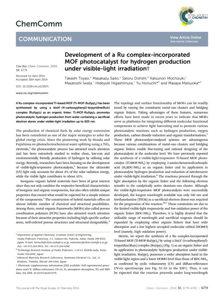 Chemcomm: Communication | PDF