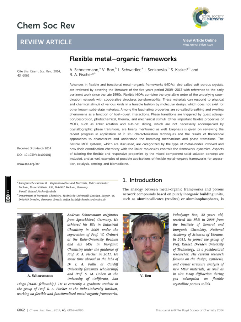 Chem Soc Rev: Review Article | PDF