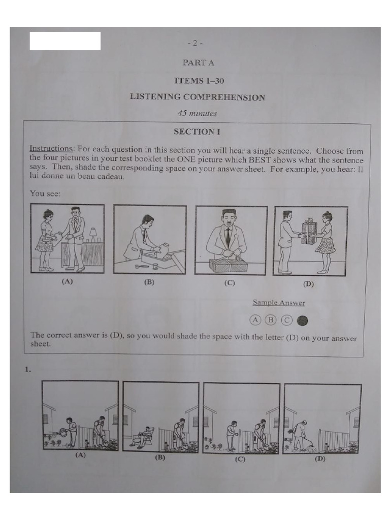 CSEC French Paper 1 June 2020 | PDF