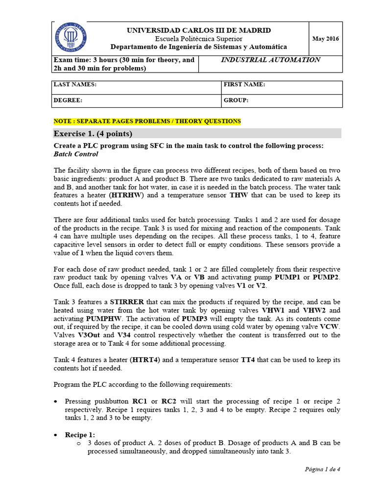 2016-5 Examen Enonce Correction | PDF