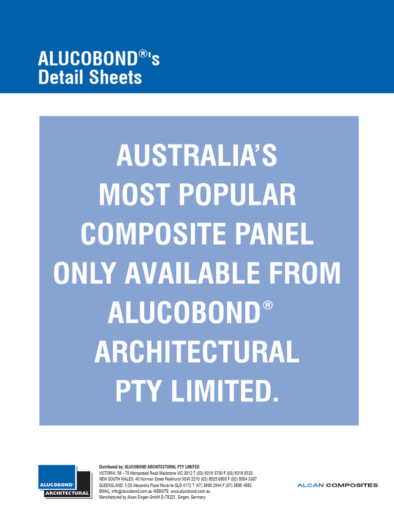 Alucobond Advantages Detail Sheets 0607 | PDF