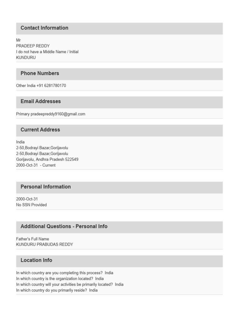 View Completed Forms | PDF