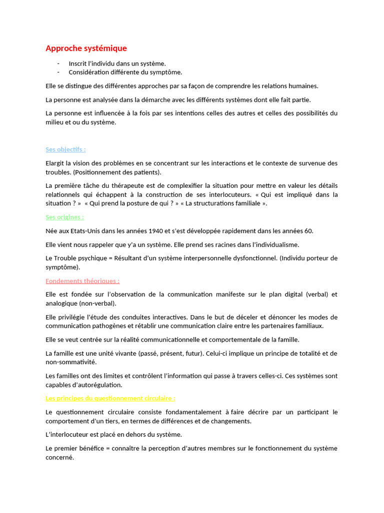 Approche systémique | PDF