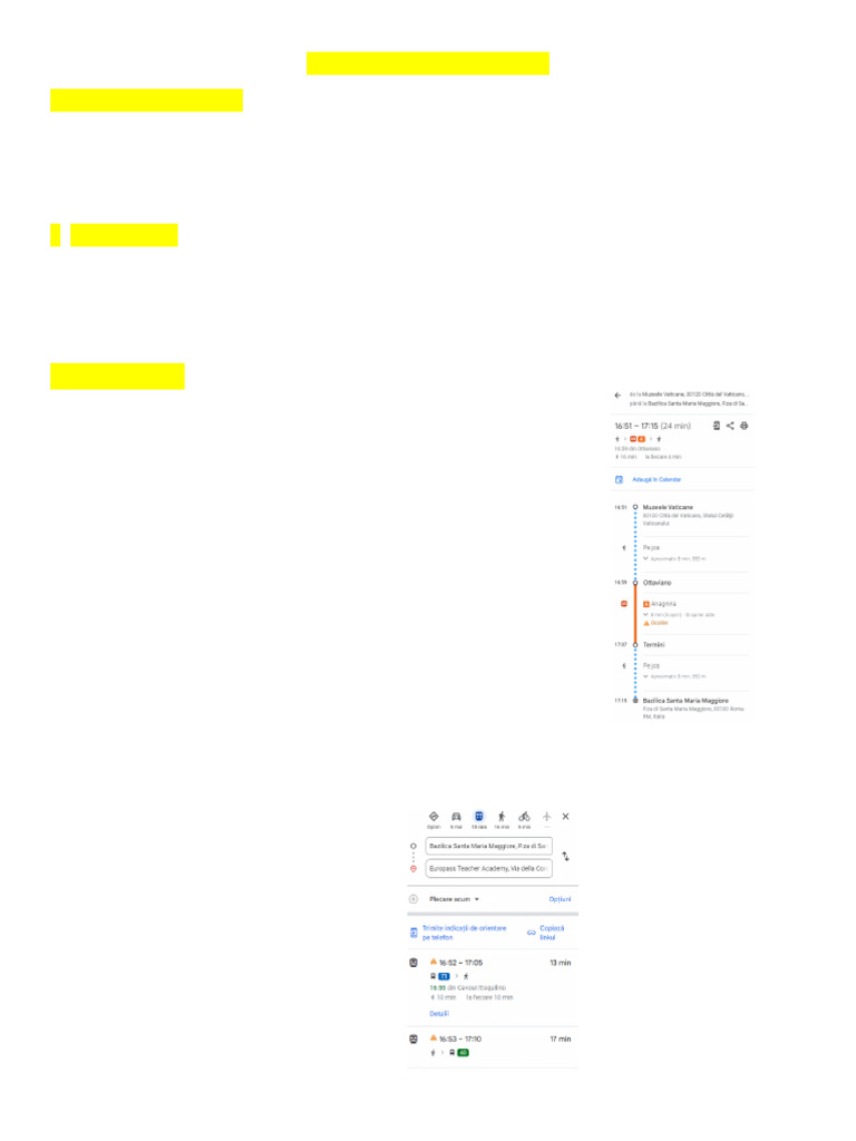 Informatii Utile Roma | PDF