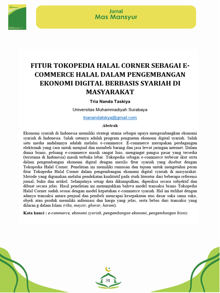 4 Fitur Tokopedia Halal Corner Sebagai E-Commerce Halal Dalam ...