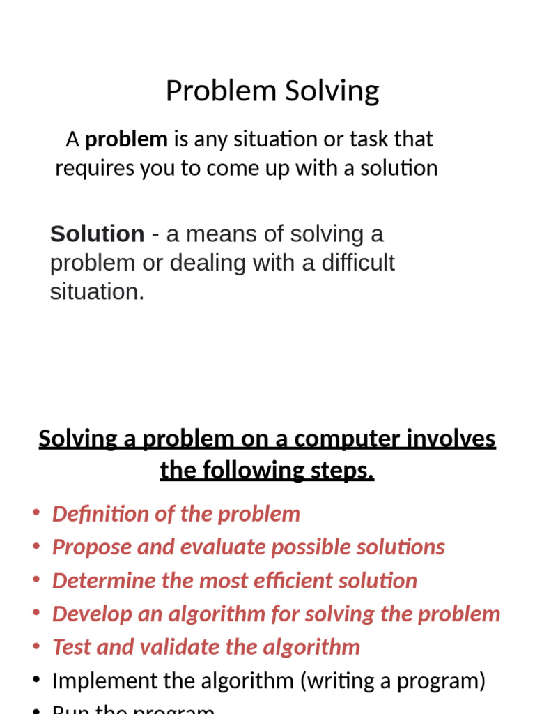Problem Solving | PDF