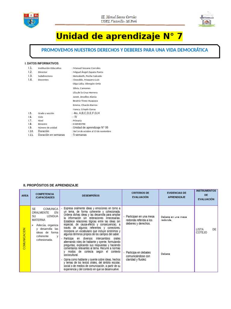 UNIDAD de Aprendizaje #7 | PDF