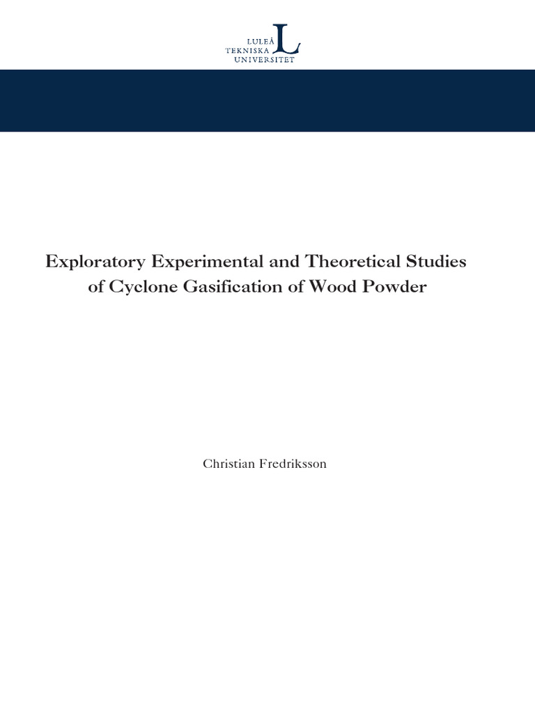 DOCTORAL THESIS-Exploratory Experimental and Theoretical Studies | PDF