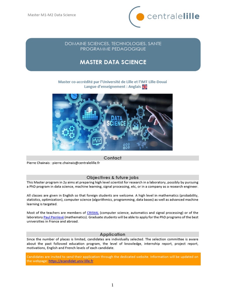 Master Datascience | PDF