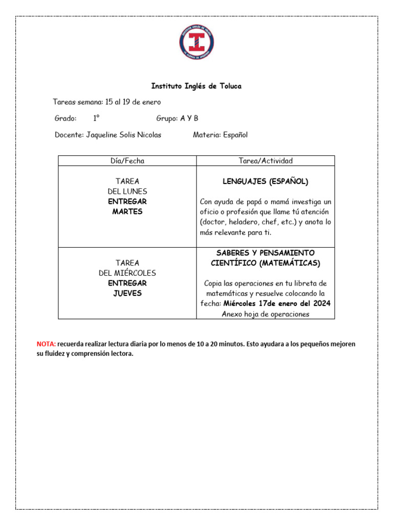 Formato Tareas-1 | PDF