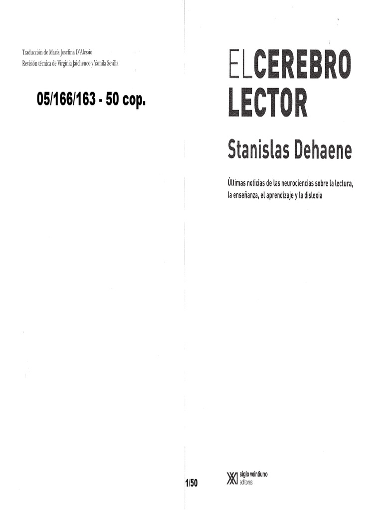 DEHAENE - El cerebro lector (Caps. 1 y 5) | PDF DEHAENE - El cerebro lector (Caps. 1 y 5) | PDF