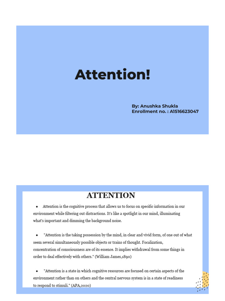 Attention Presentation PDF | PDF