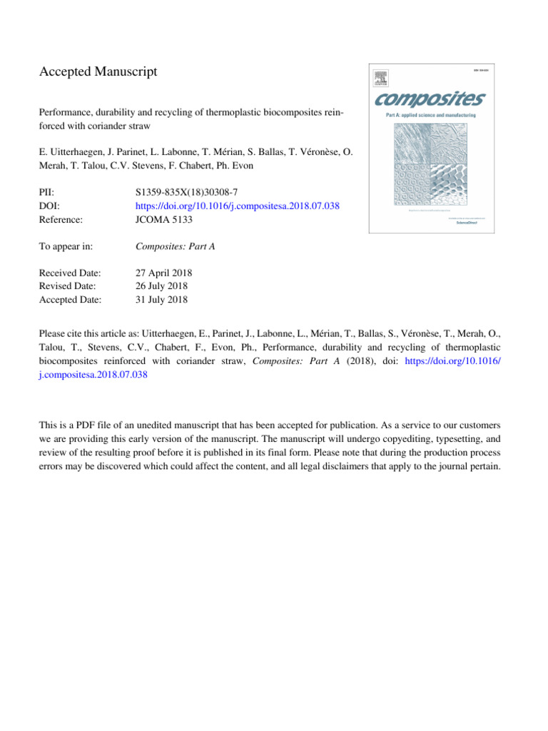 Accepted Manuscript: Composites: Part A | PDF