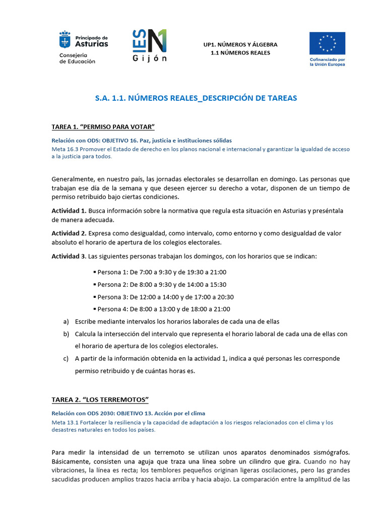 Aulas Virtuales - Up1.1 - Situaciã N de Aprendizaje - Nã Meros Reales 23 - 24 | PDF