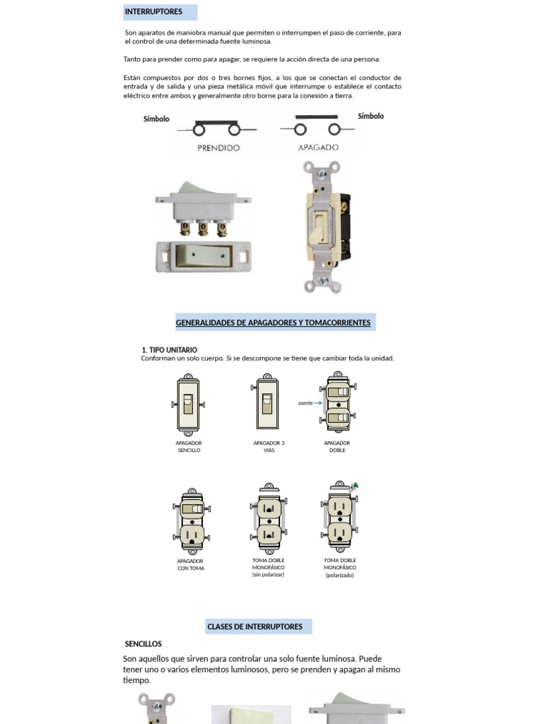 Presentación Interruptores | PDF | Cambiar | Ciencia y matemáticas