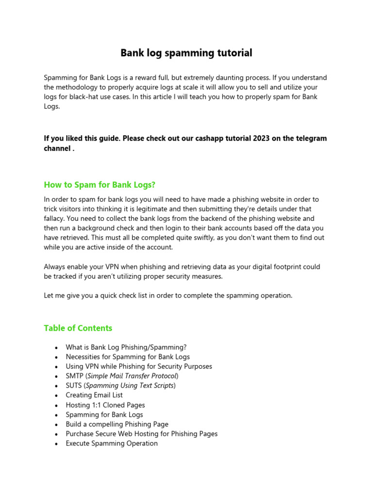 Bank Log Phishing sauce | PDF